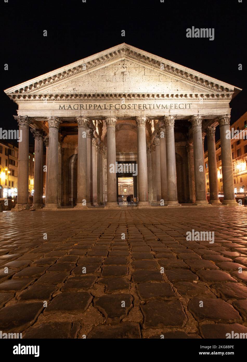 rome, italy, architecture, city center at night with backlight Stock ...