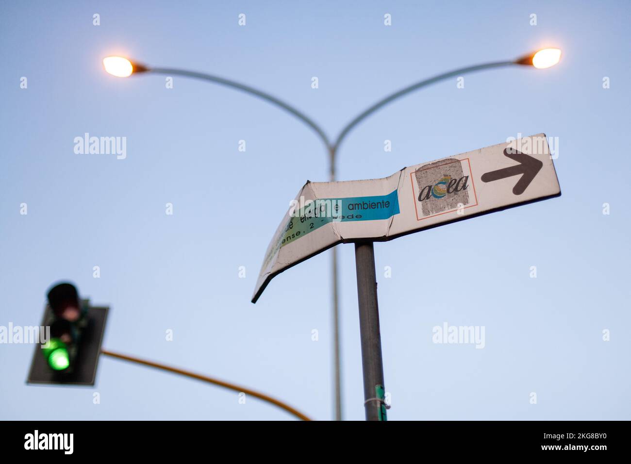 Bent warning sign hi-res stock photography and images - Alamy