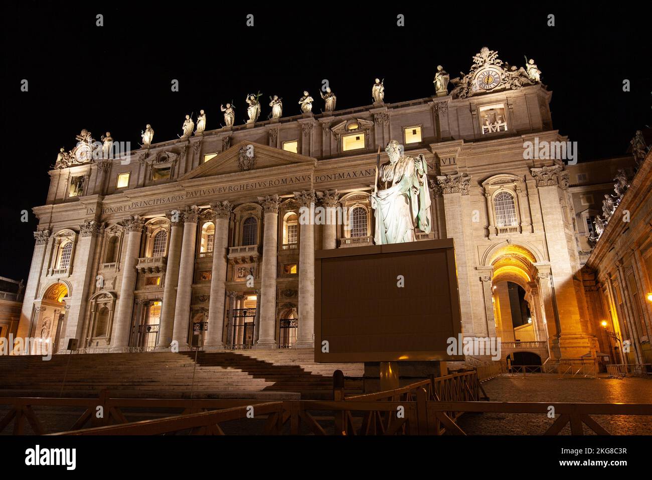 rome, italy, architecture, city center at night with backlight Stock ...