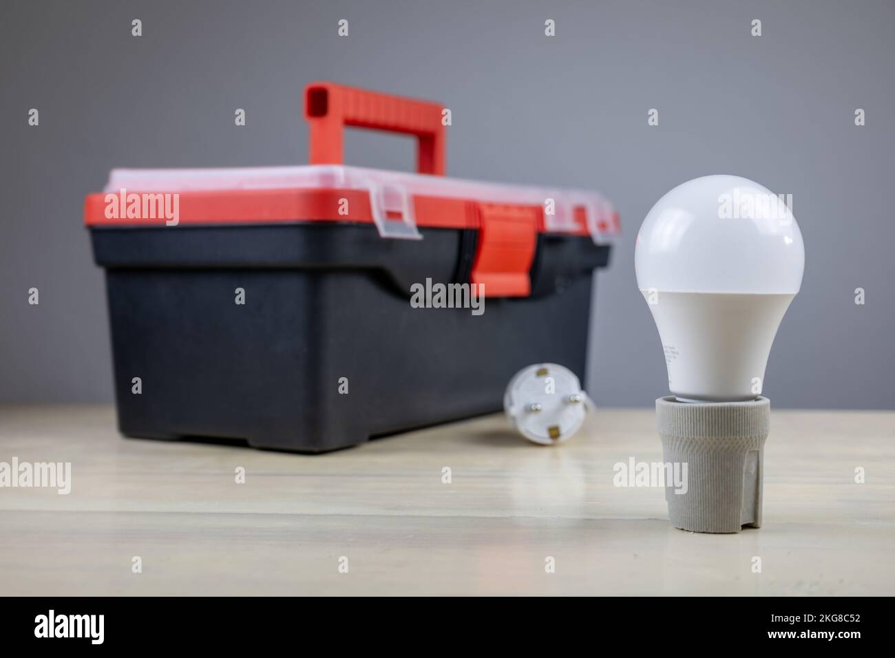 Installation of electrical light ball Stock Photo - Alamy