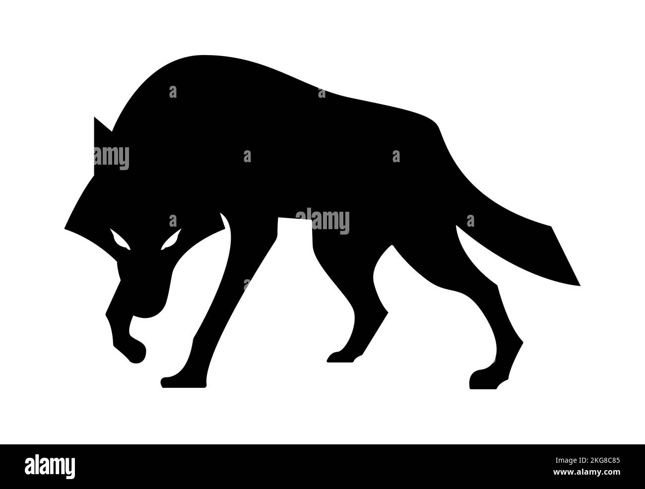 A simple vector illustration of a scary wolf Stock Vector Image & Art ...