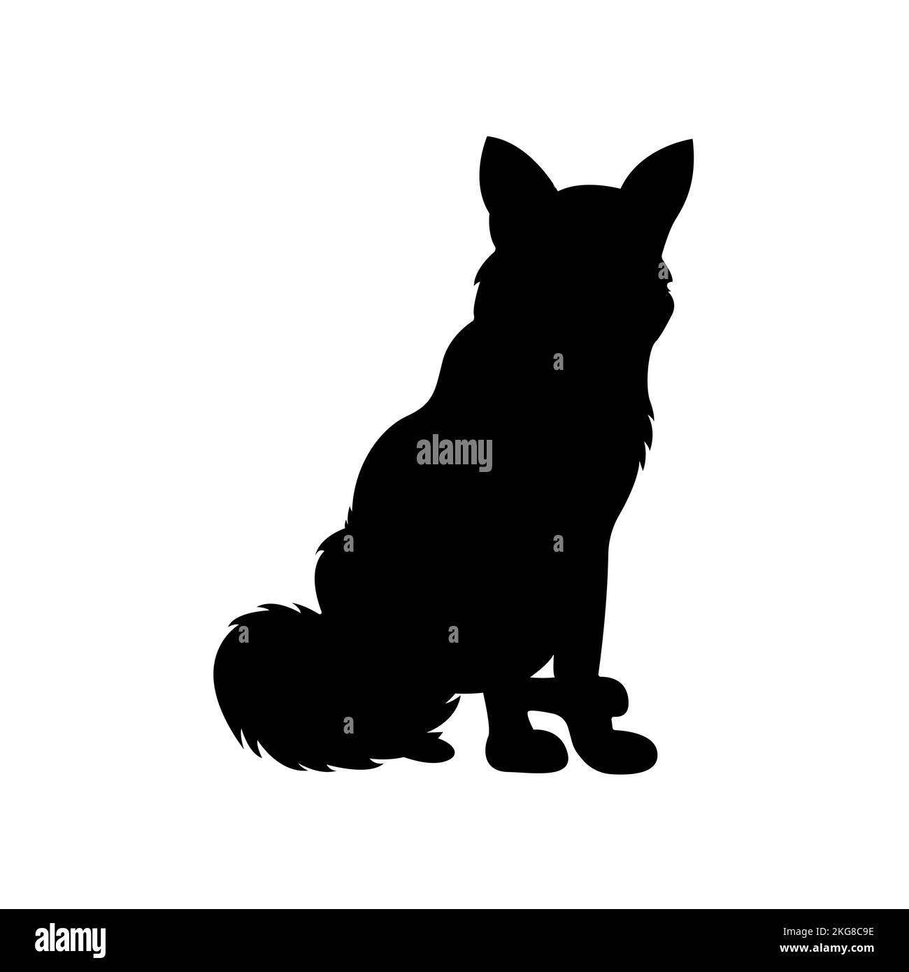 A simple vector illustration of a sitting fox Stock Vector Image & Art ...