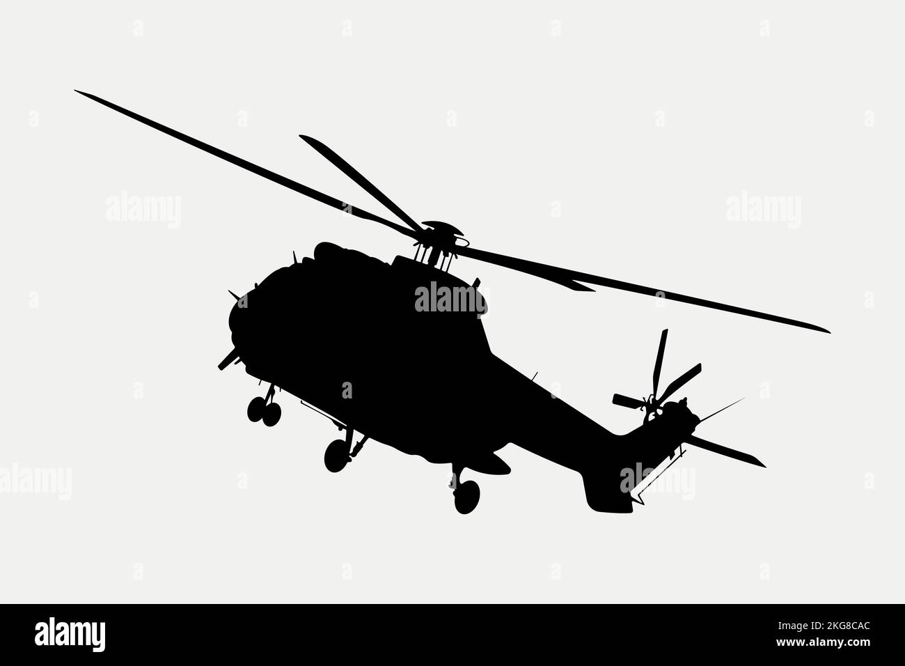 A simple combat helicopter vector illustration Stock Vector Image & Art ...