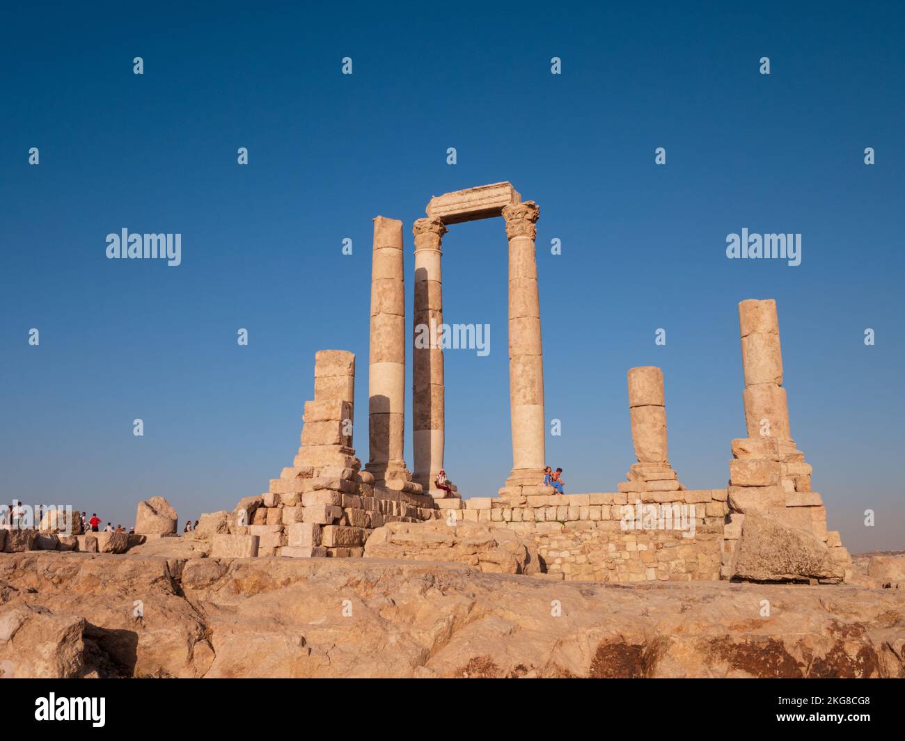 The scenic view of ruins of old famous Temple of Hercules - historic ...