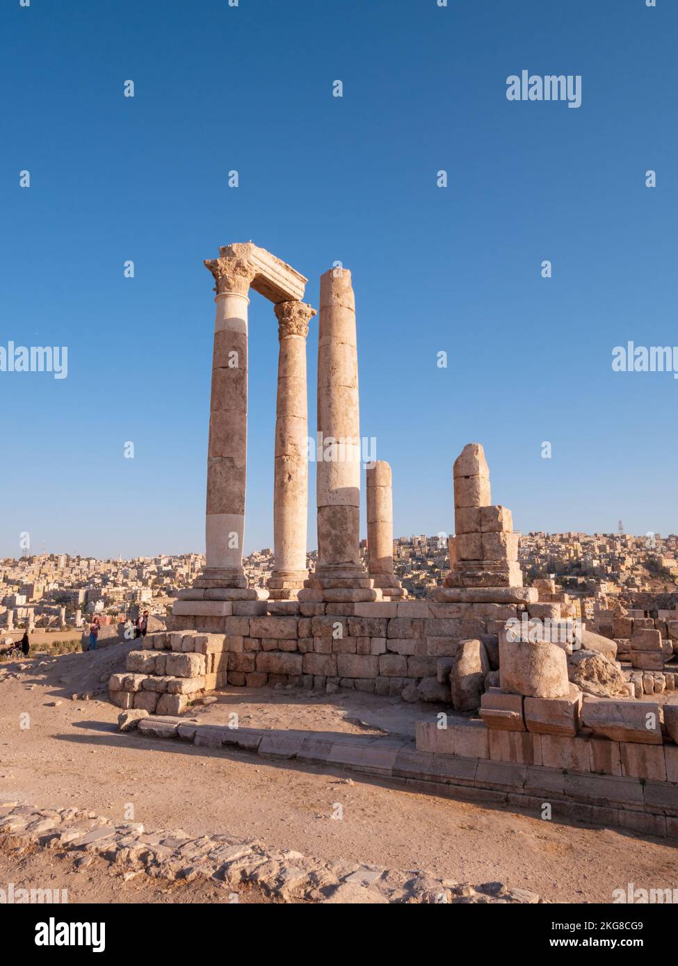 The scenic view of ruins of old famous Temple of Hercules - historic ...