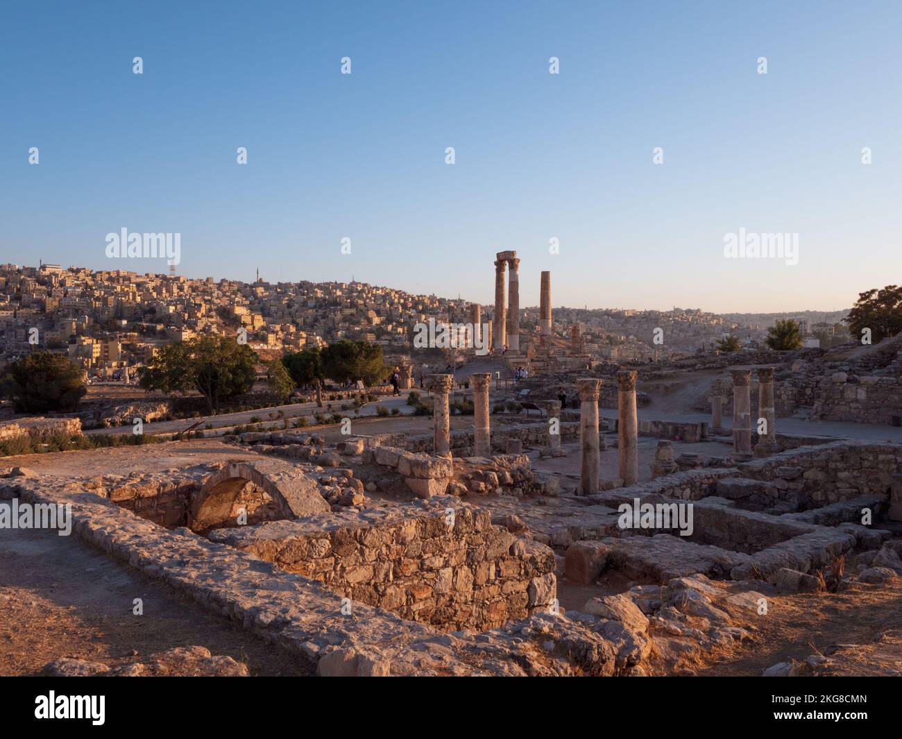 The scenic view of ruins of old famous Temple of Hercules - historic ...