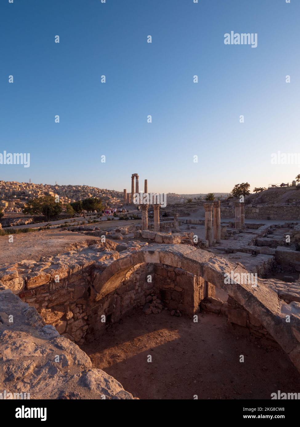 The scenic view of ruins of old famous Temple of Hercules - historic ...
