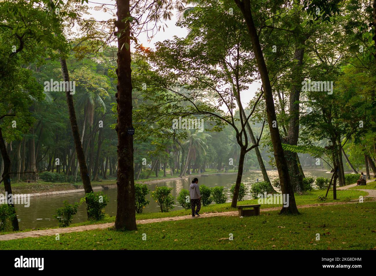 The Hanoi Botanical Gardens (Bach Thao Park) at sunset, Hanoi, Vietnam ...