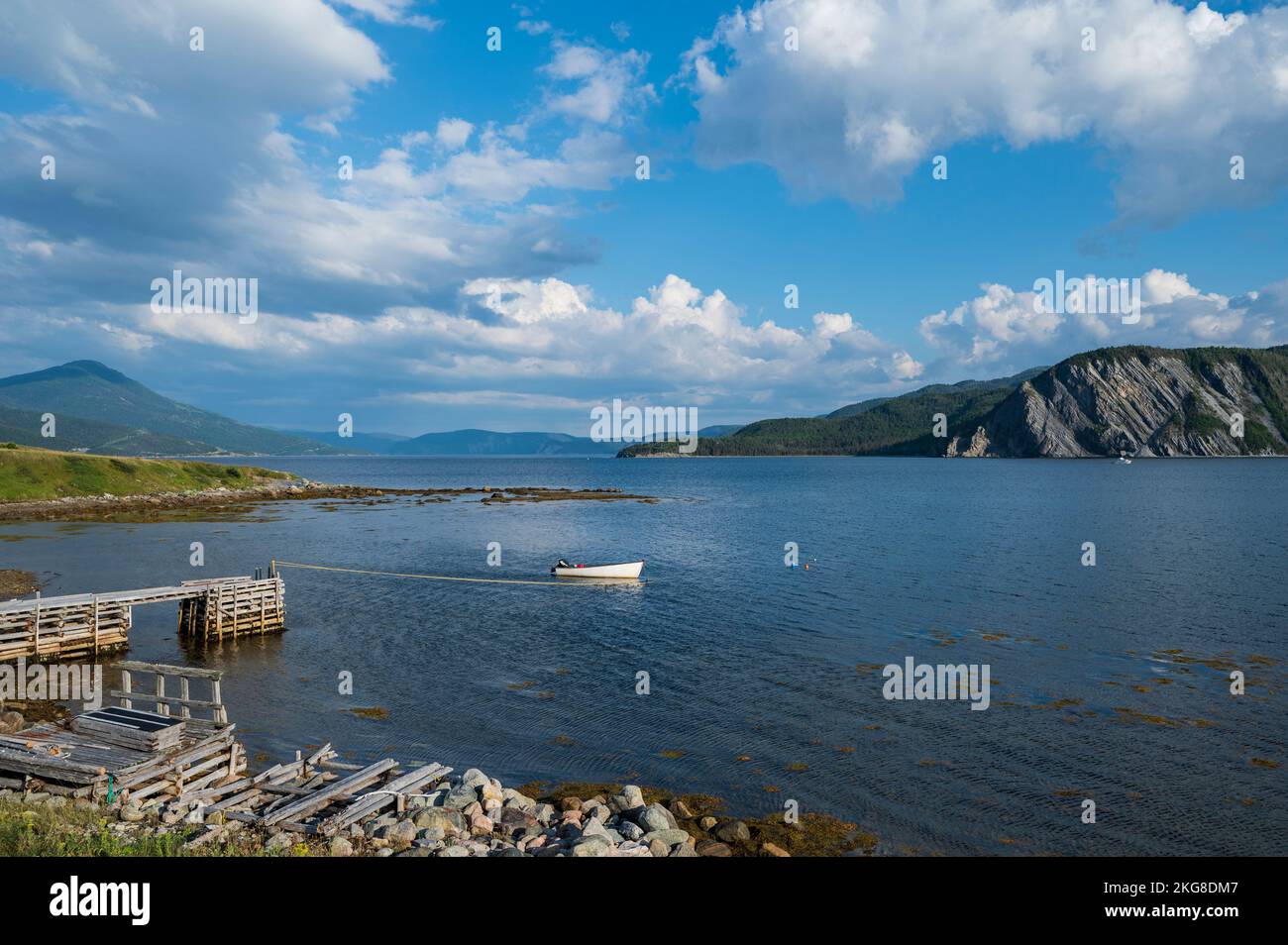 Canada, Labrador, Labrador, Newfoundland, Coastline view with Bonne Bay ...
