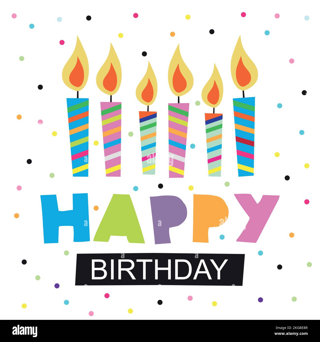 A vector design of a beautiful and colorful poster for Birthdays with ...