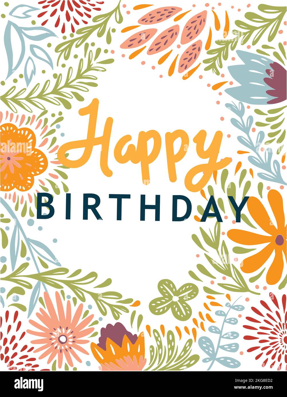 A vector design of a beautiful and colorful poster for Birthdays with ...