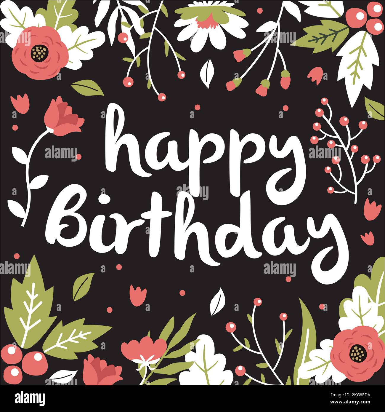 A vector design of a beautiful and colorful poster for Birthdays with ...