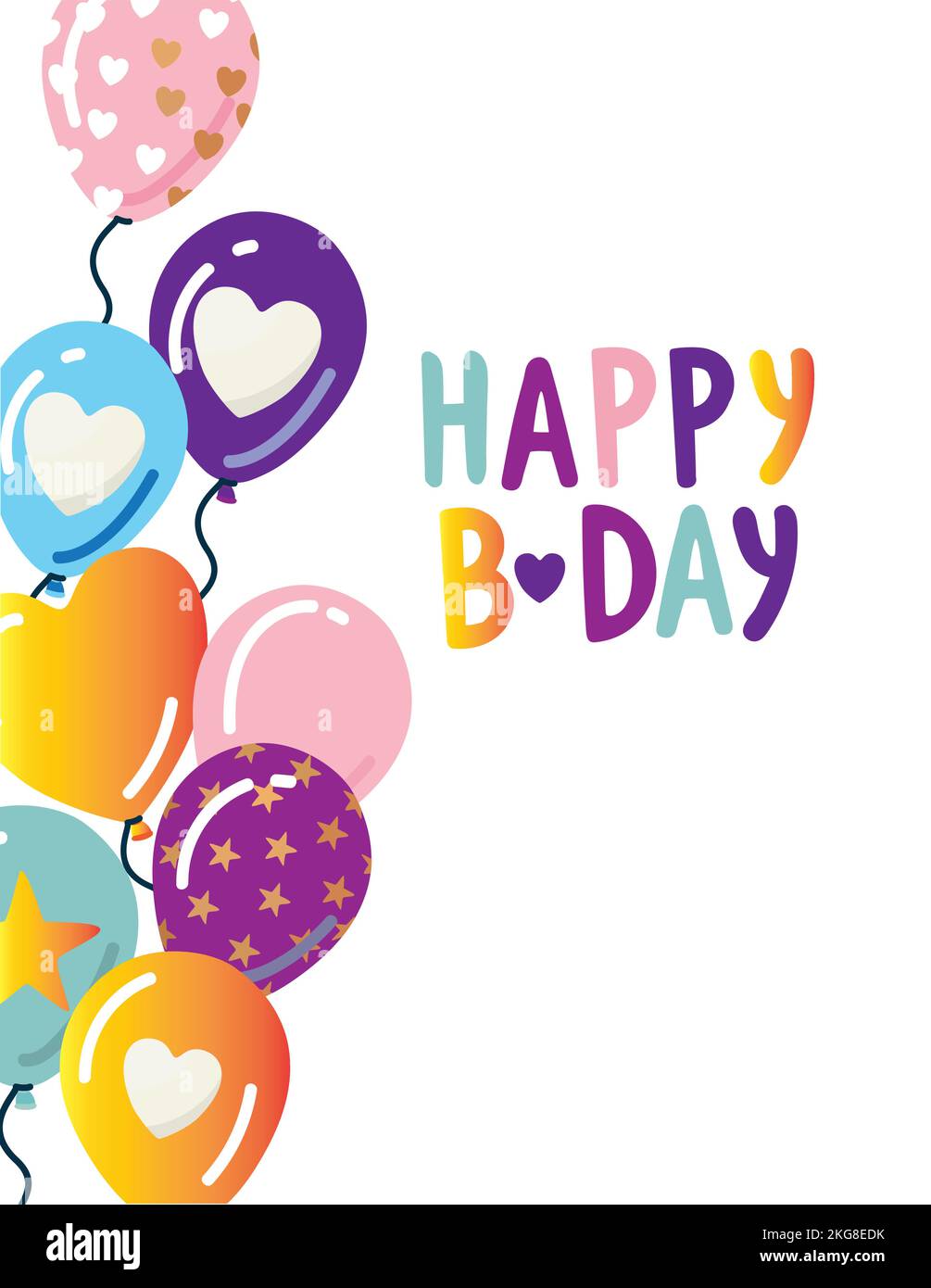 A vector design of a beautiful and colorful poster for Birthdays with ...