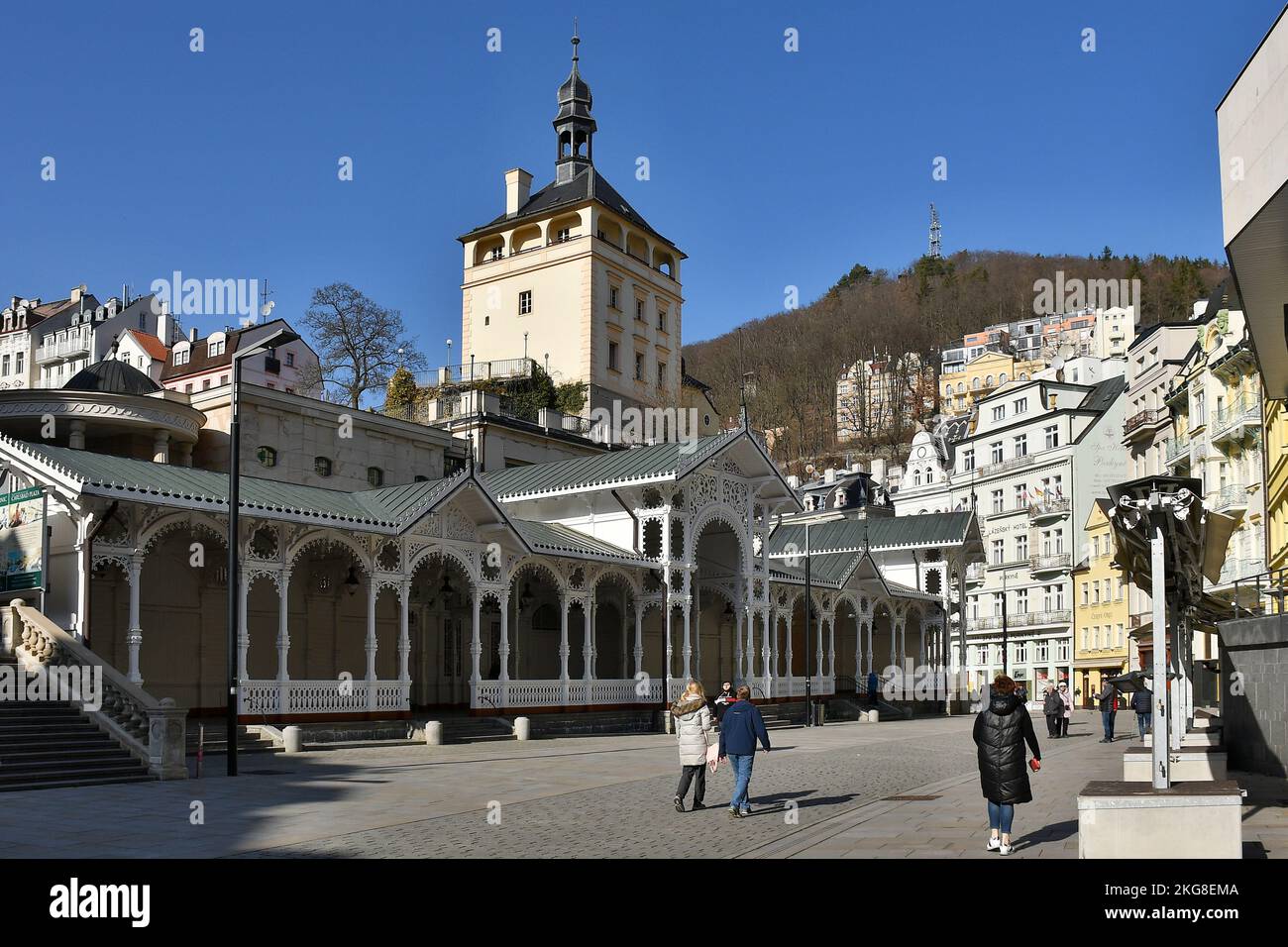 Three mineral springs spring up in the interior of the Market Colonnade ...
