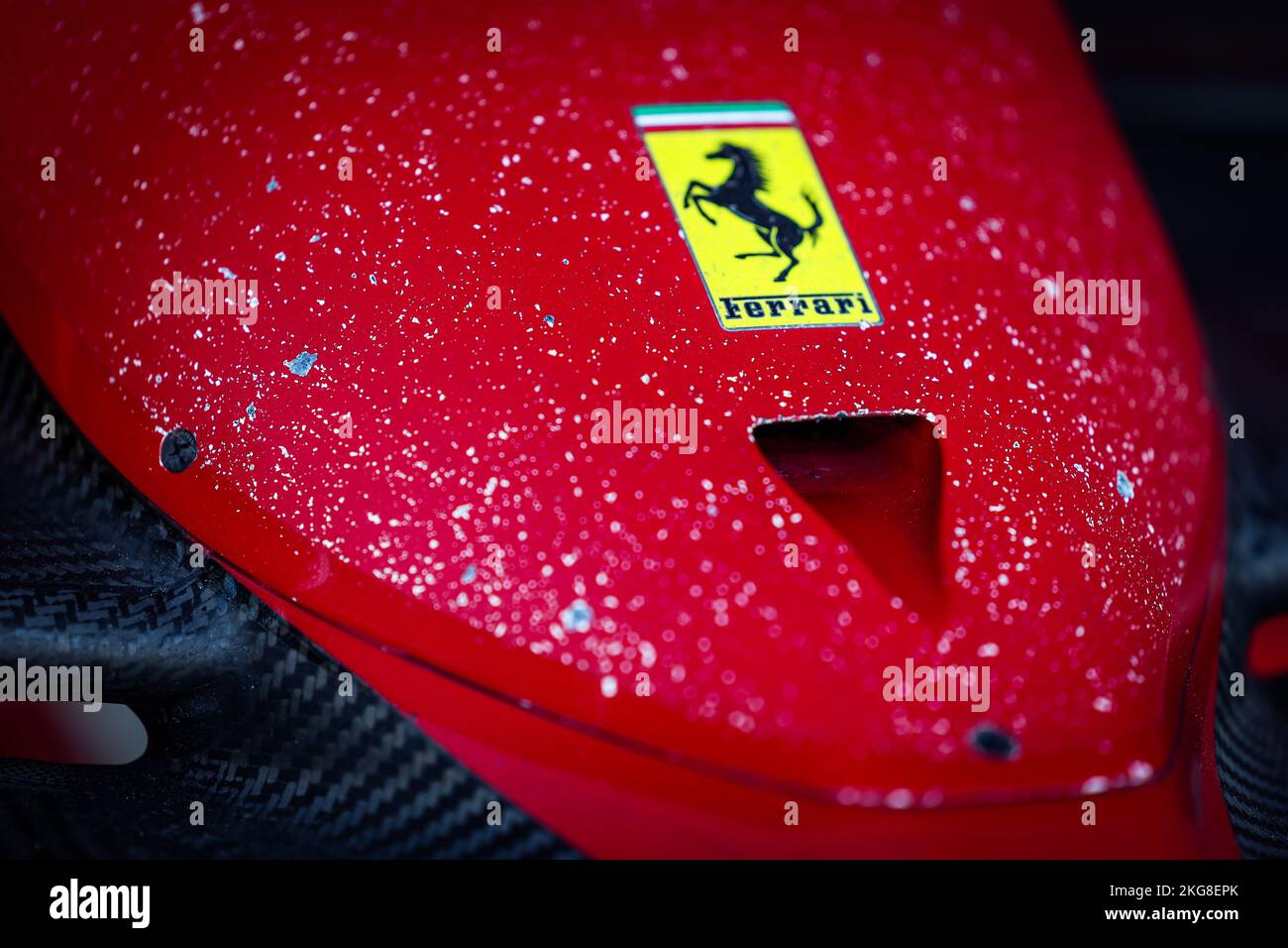 Scuderia Ferrari F1-75, mechanical detail of the front wing during the ...