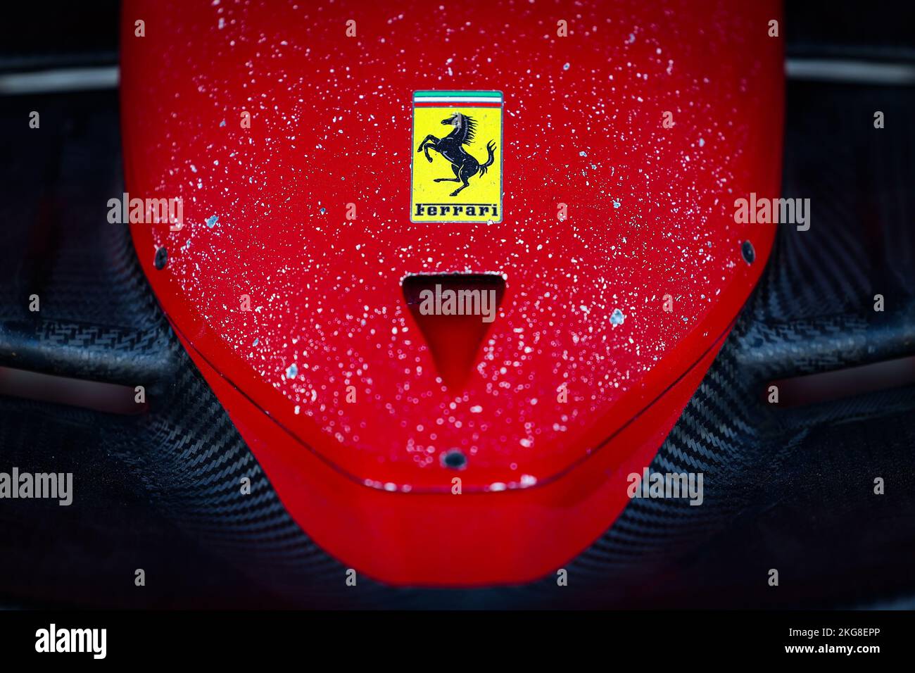 Scuderia Ferrari F1-75, mechanical detail of the front wing during the ...