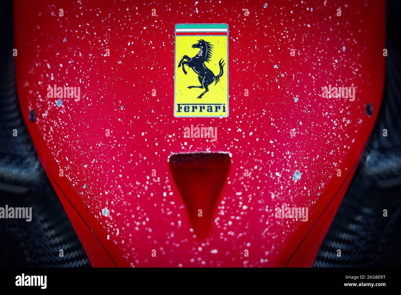 Scuderia Ferrari F1-75, mechanical detail of the front wing during the ...