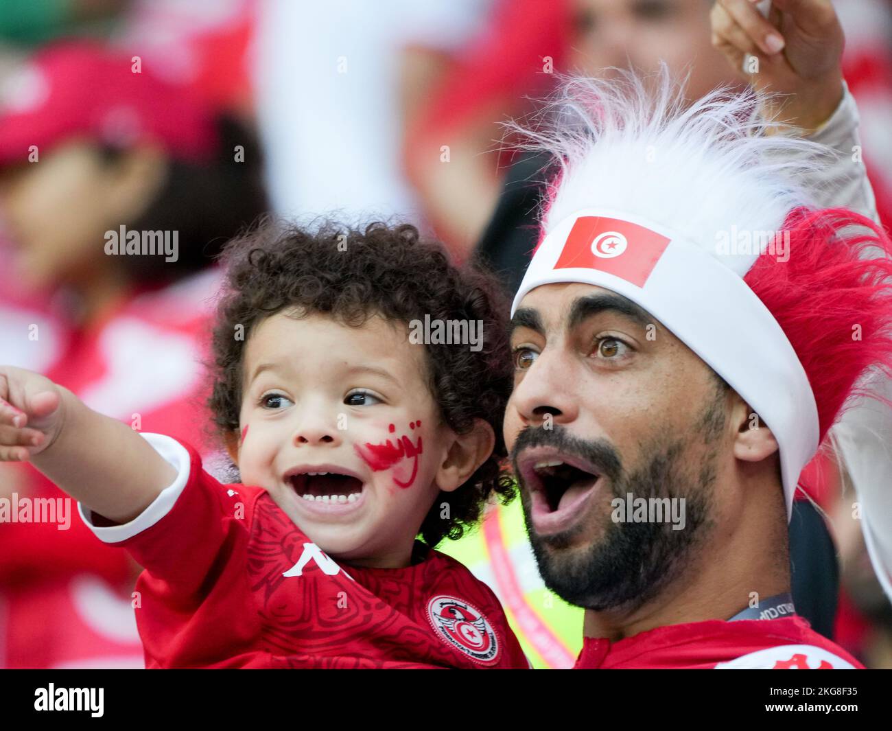 Al Rayyan, Qatar. 22nd Nov, 2022. Fans are seen prior to the Group D ...