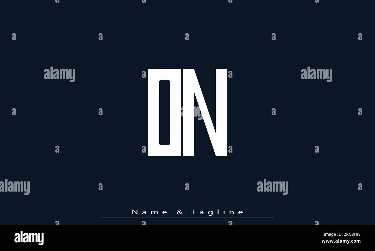 Alphabet letters Initials Monogram logo ON , NO Stock Vector Image ...