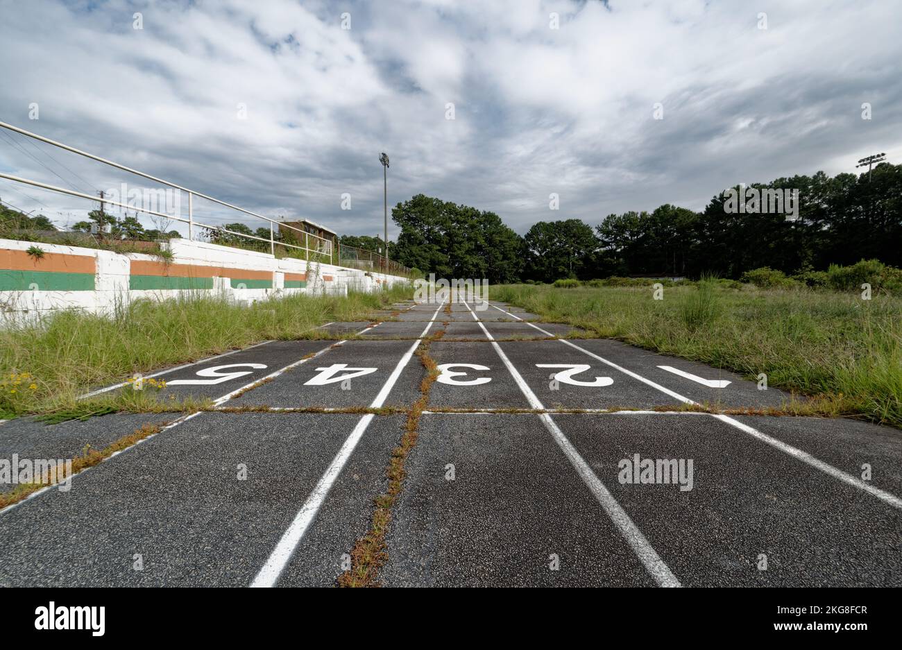 The Abondoned Stockbridge Running Track Stock Photo - Alamy