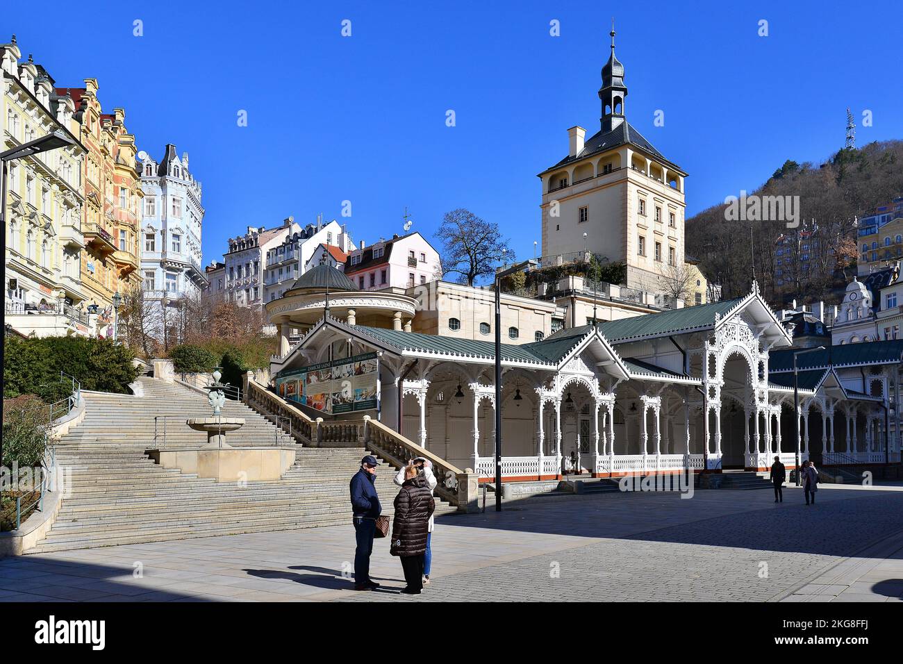 Three mineral springs spring up in the interior of the Market Colonnade ...