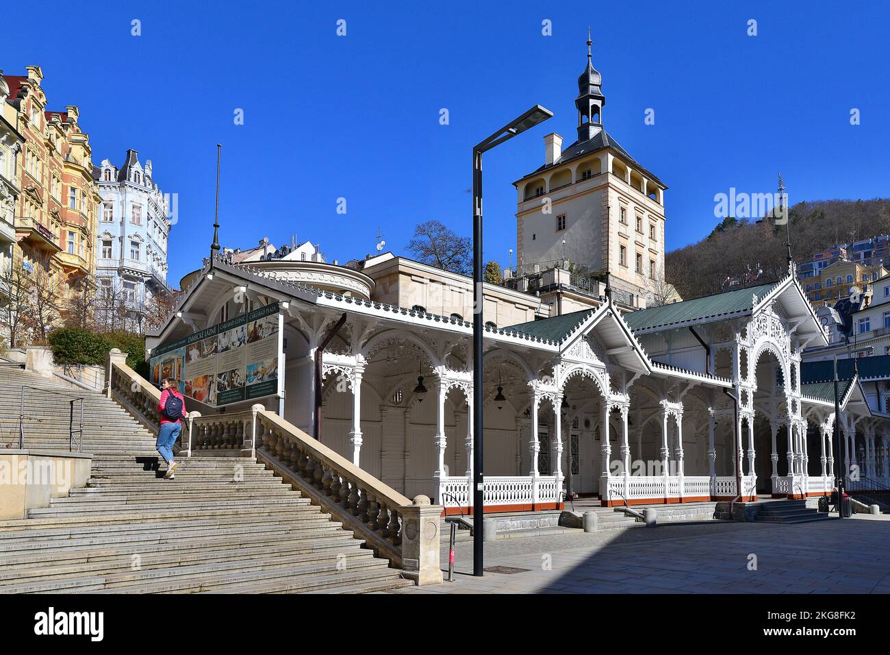 Three mineral springs spring up in the interior of the Market Colonnade ...