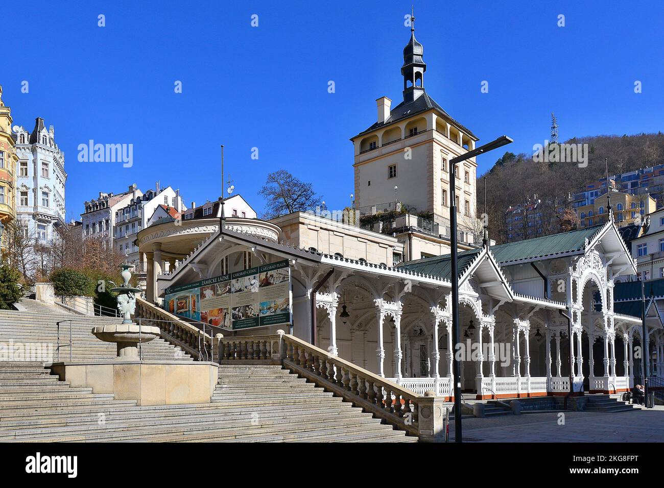 Three mineral springs spring up in the interior of the Market Colonnade ...