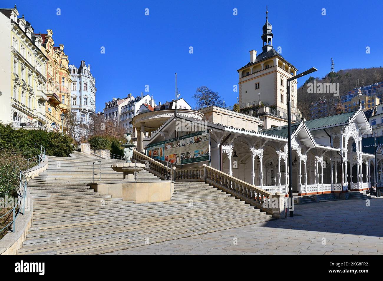 Three mineral springs spring up in the interior of the Market Colonnade ...