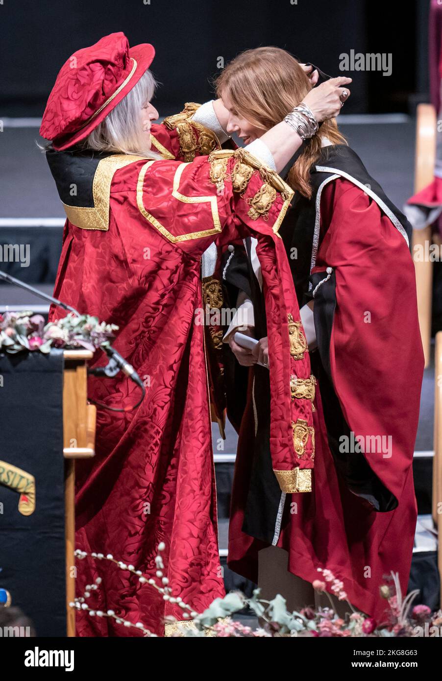 Chancellor of Sheffield Hallam University Baroness Helena Kennedy (left ...