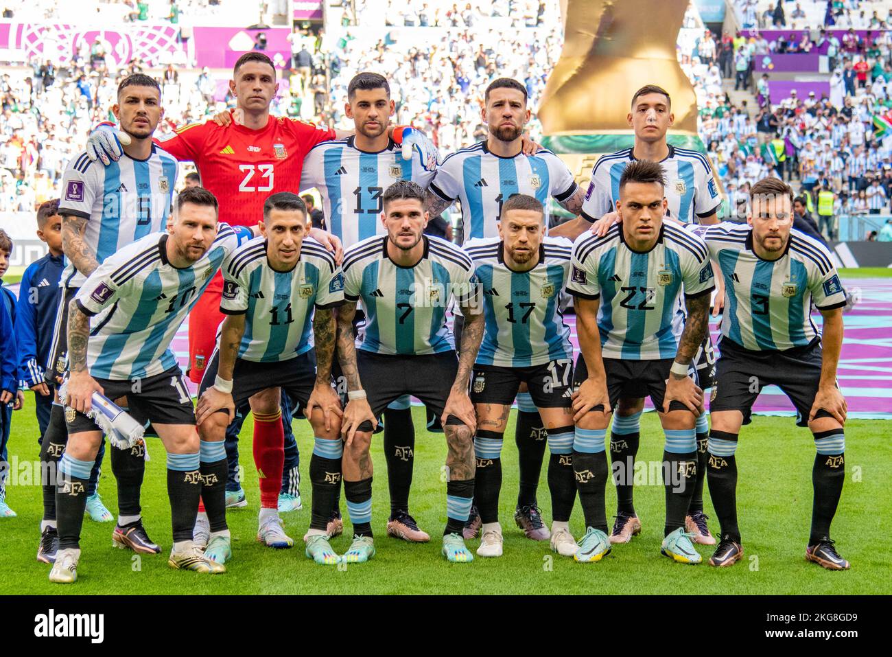 The Argentinian football team poses for a photo during the FIFA World ...