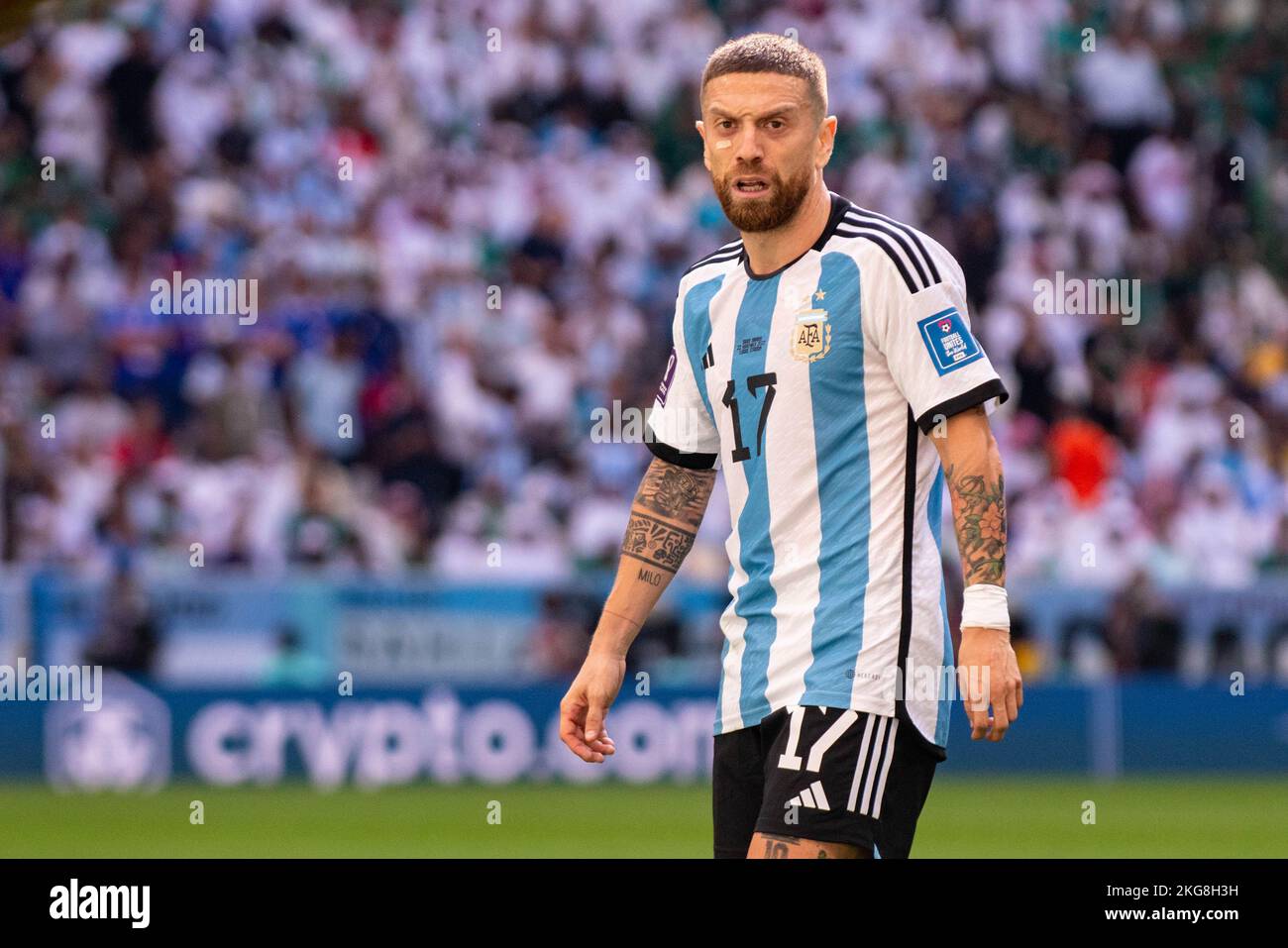 Alejandro 'Papu' Gomez of Argentina between Argentina and Saudi Arabia ...