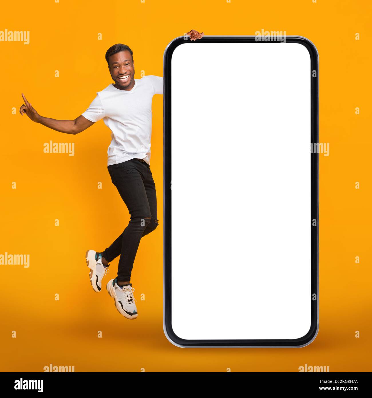 Happy jumping guy hi-res stock photography and images - Alamy