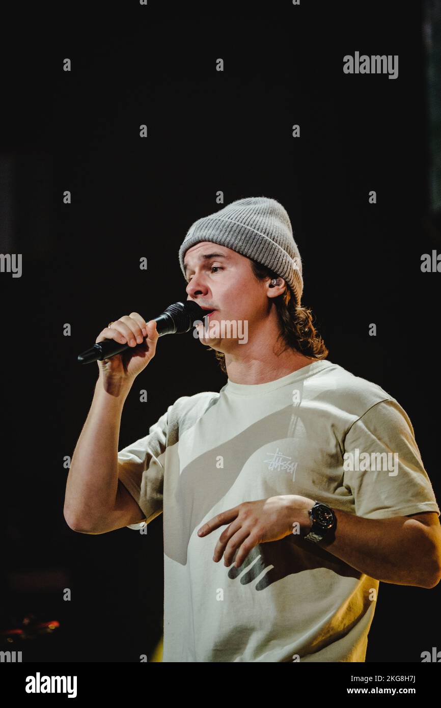 Zurich, Switzerland. 18th, November 2022. The Danish singer Lukas ...