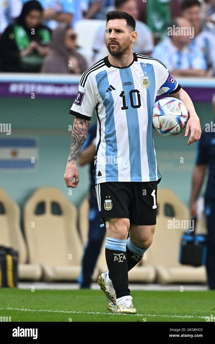 Lionel Messi of Argentina during Argentina v Saudi Arabia match of the ...