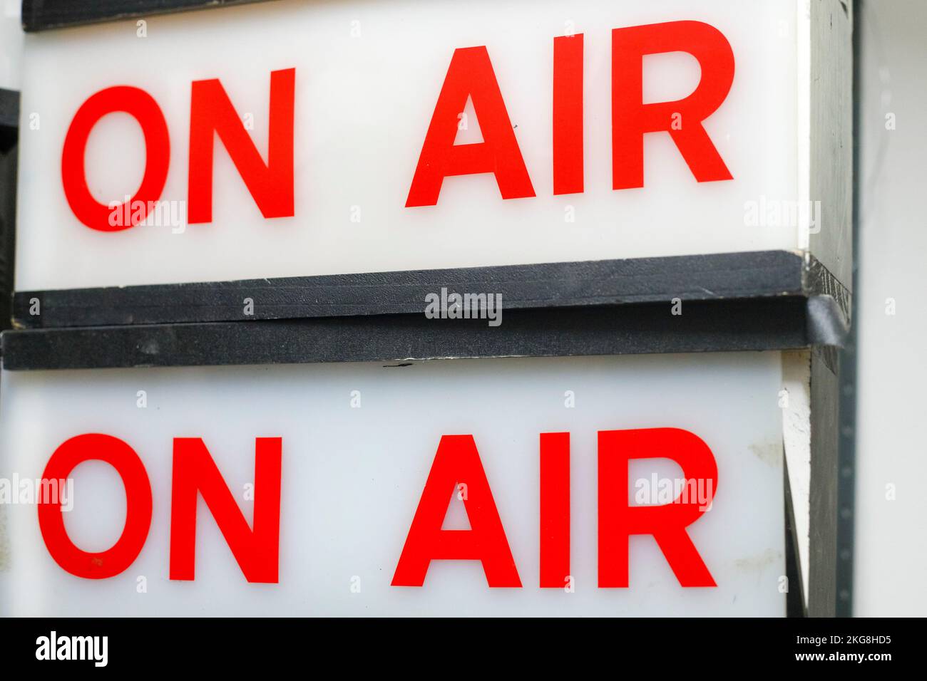 Old On Air sign for live taping Stock Photo - Alamy