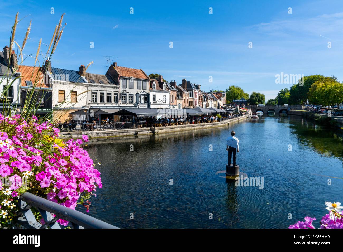 Amiens, France - 12 September, 2022: view of the Somme Waterfront in ...