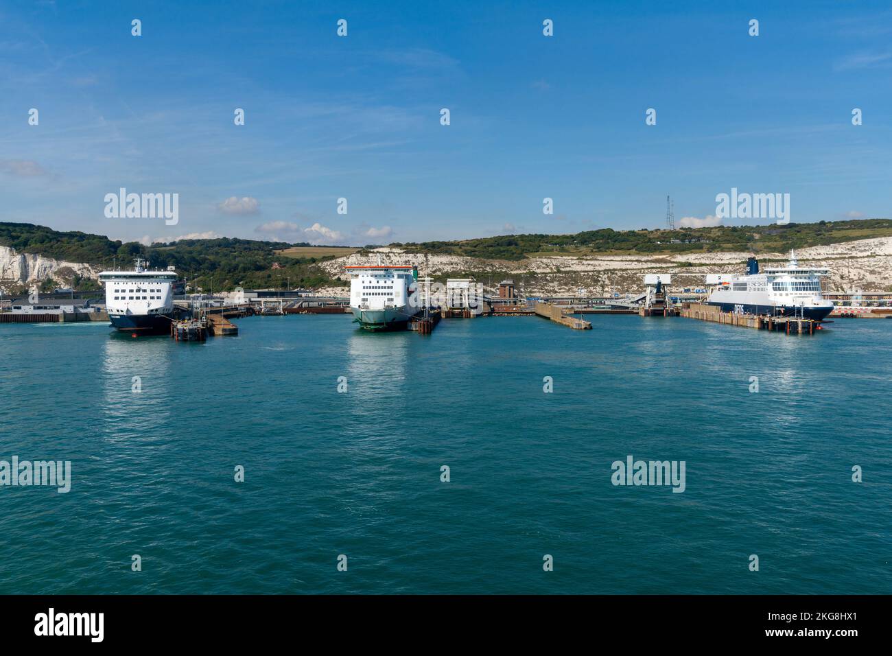 Dover, United Kingdom - 11 September, 2022: ferries lined up in the ...