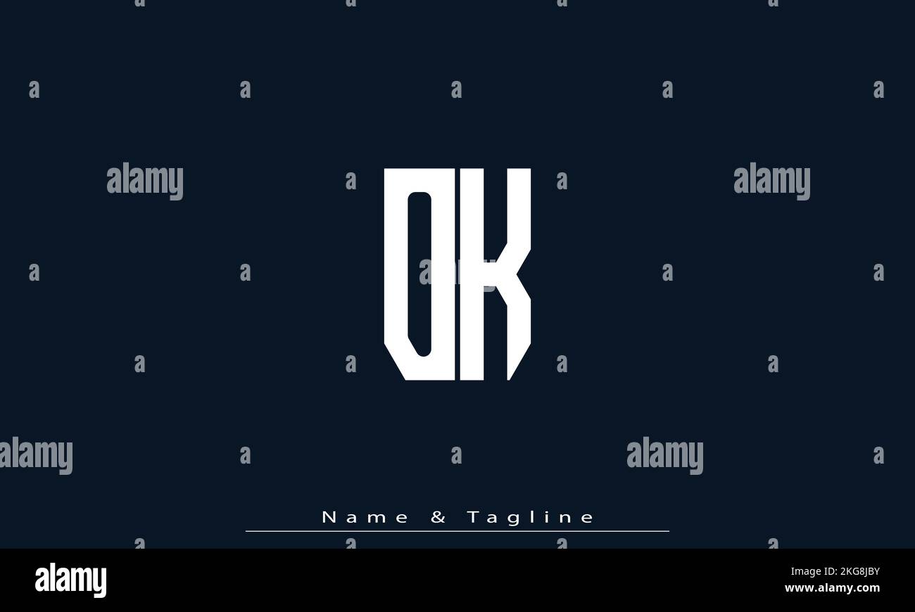 Alphabet letters Initials Monogram logo OK , KO Stock Vector Image ...