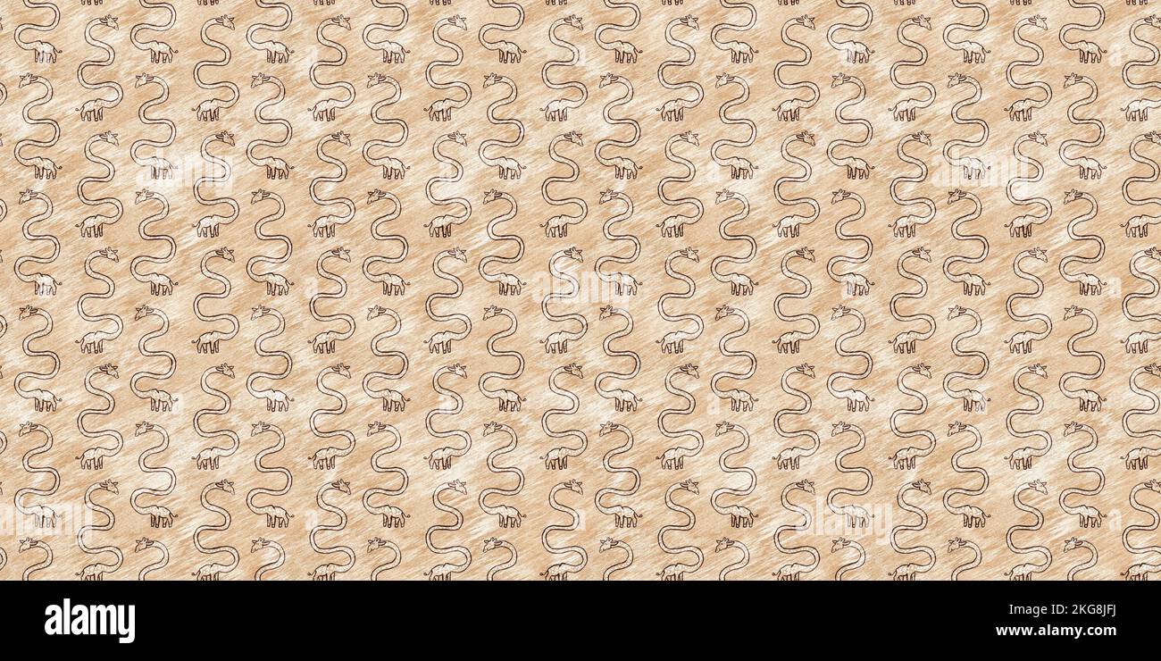 Cute safari wild giraffe animal border for babies room decor. Seamless ...