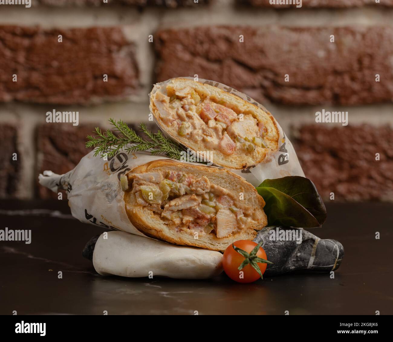 Chicken Fajita Sandwich Stock Photo - Alamy