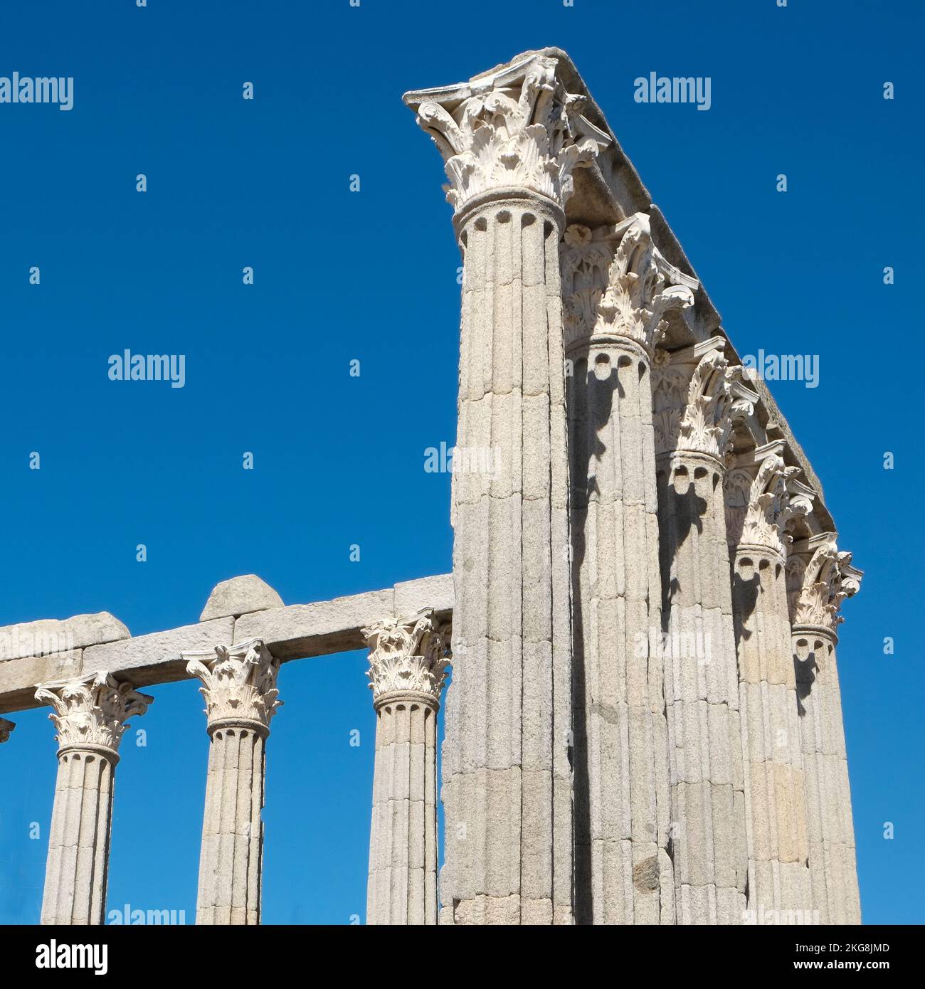 Portugal, Evora, Roman Temple of Diana from 1 century AD Stock Photo ...