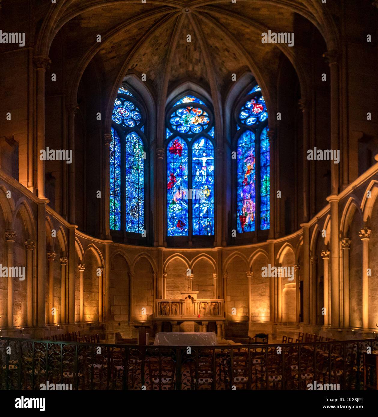 Reims, France- 13 September, 2022: view of the Saint Joseph Chapel ...