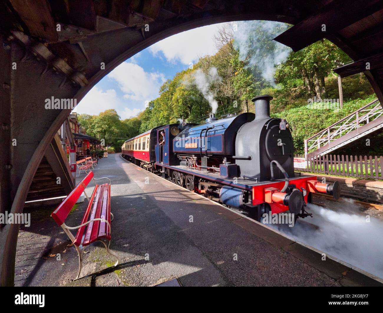The image is of the Lakeside and Haverthwaite heritage steam train ...