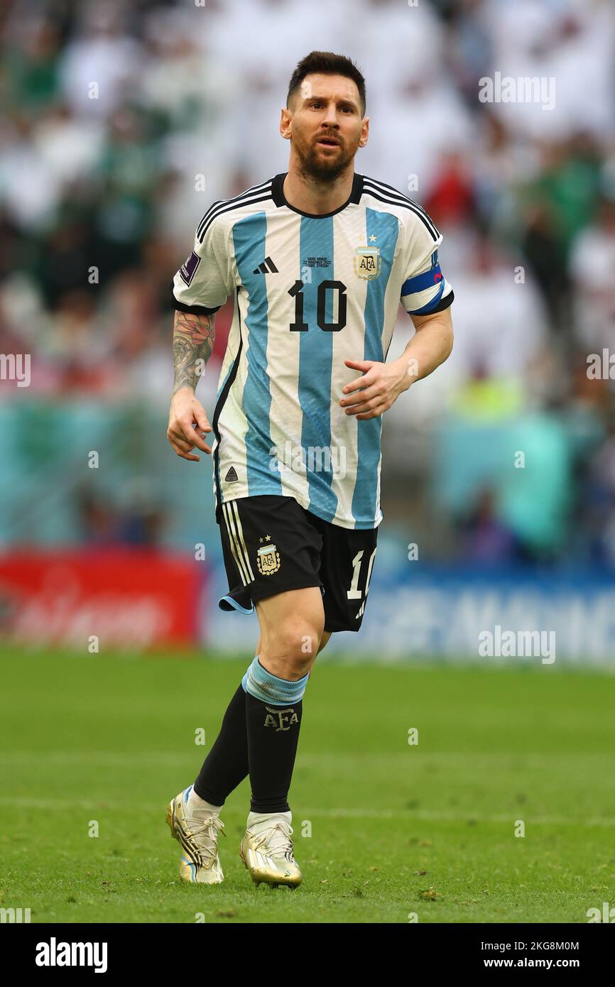 Doha, Qatar. 22nd Nov, 2022. Lionel Messi of Argentina in action during ...