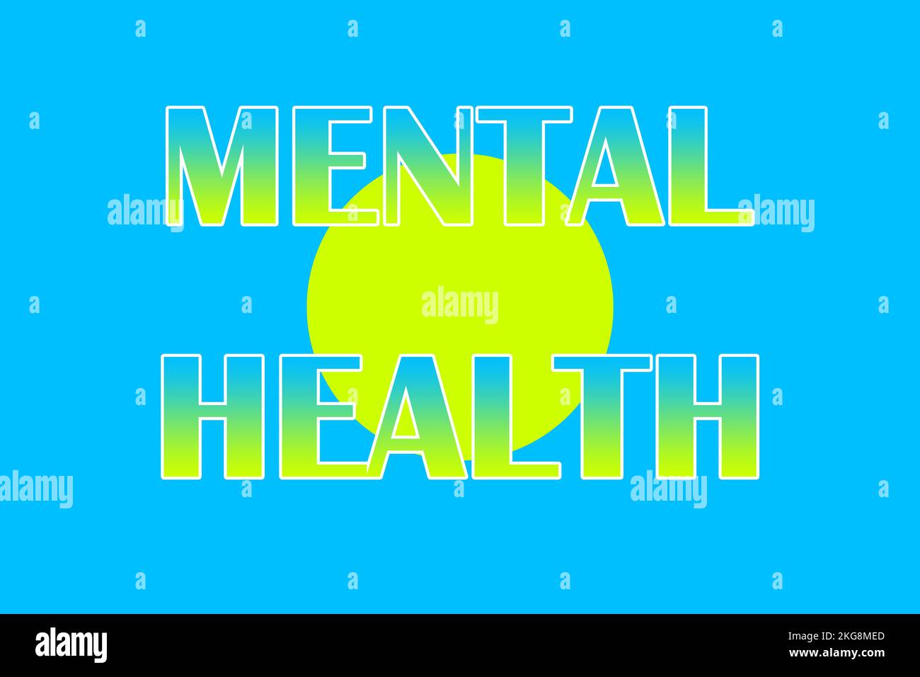 Mental health. Colorful typography banner with words. Text caption, art ...