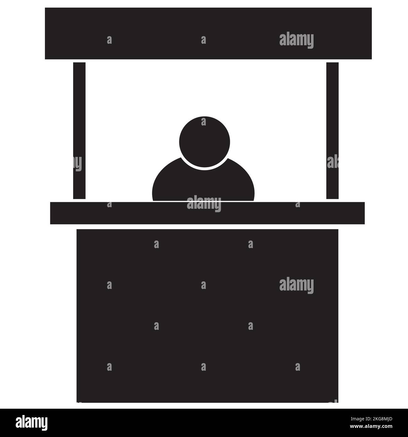 information stand icon on white background. promo stand sign ...