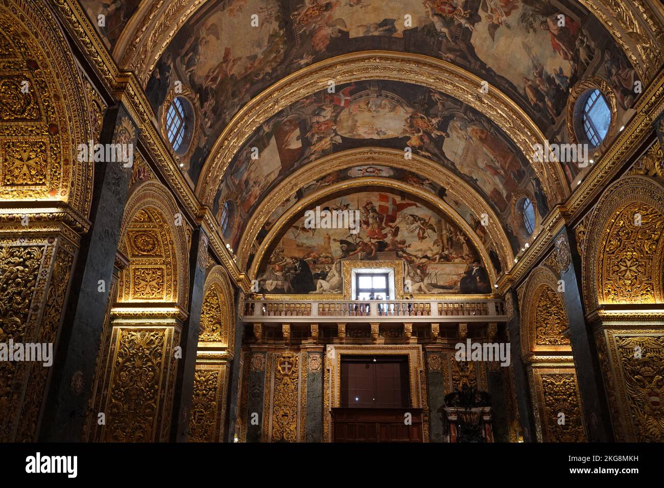 malta church interior la valletta st john cathedral Stock Photo - Alamy