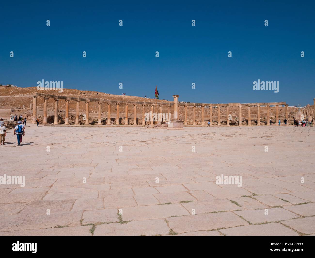 Scenic aerial view of ruins of old city, details of famous historical ...
