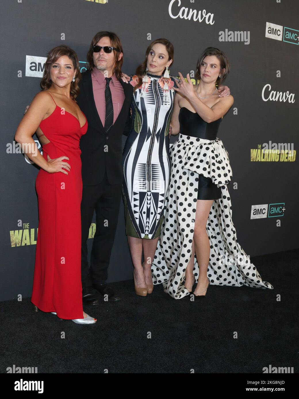 LOS ANGELES - NOV 20: Paola Lazaro, Norman Reedus, Sarah Wayne Callies ...