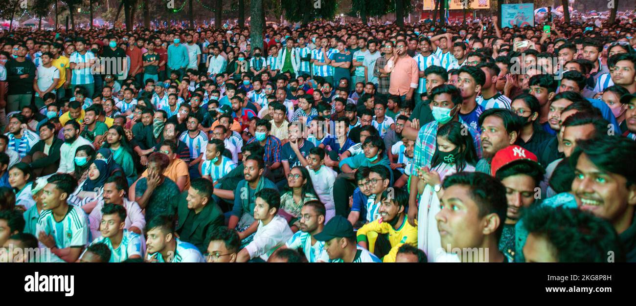 Fans celebrate FIFA World Cup soccer match Stock Photo - Alamy